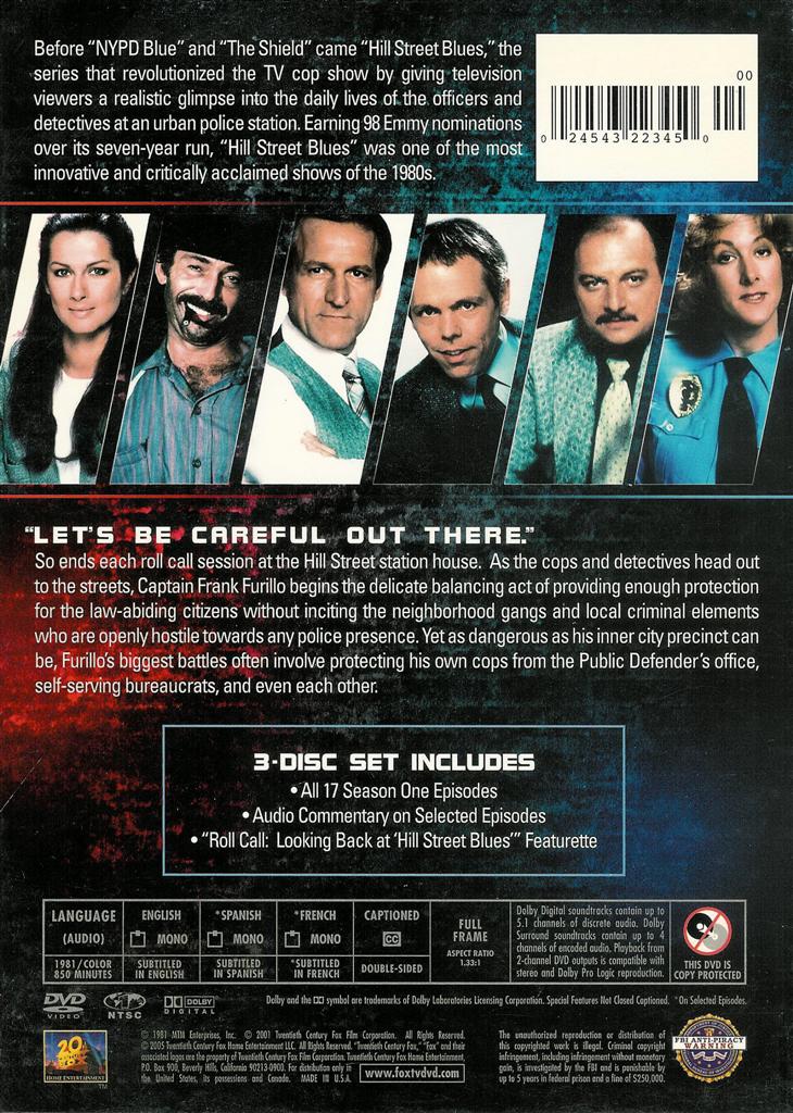 Hill Street Blues The Complete First 1st Season 3 Disc Dvd Box Set Ebay